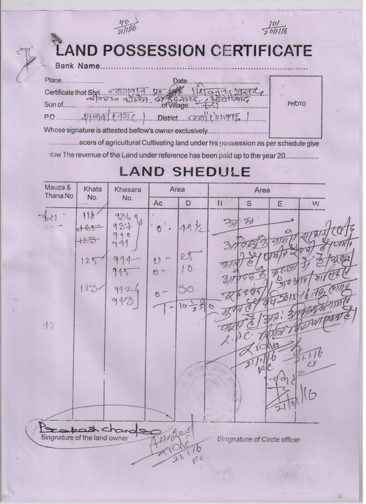 Land Use Certificate – BPSPBEdCollege.in | Bhagwan Prasad Sheonath Prasad